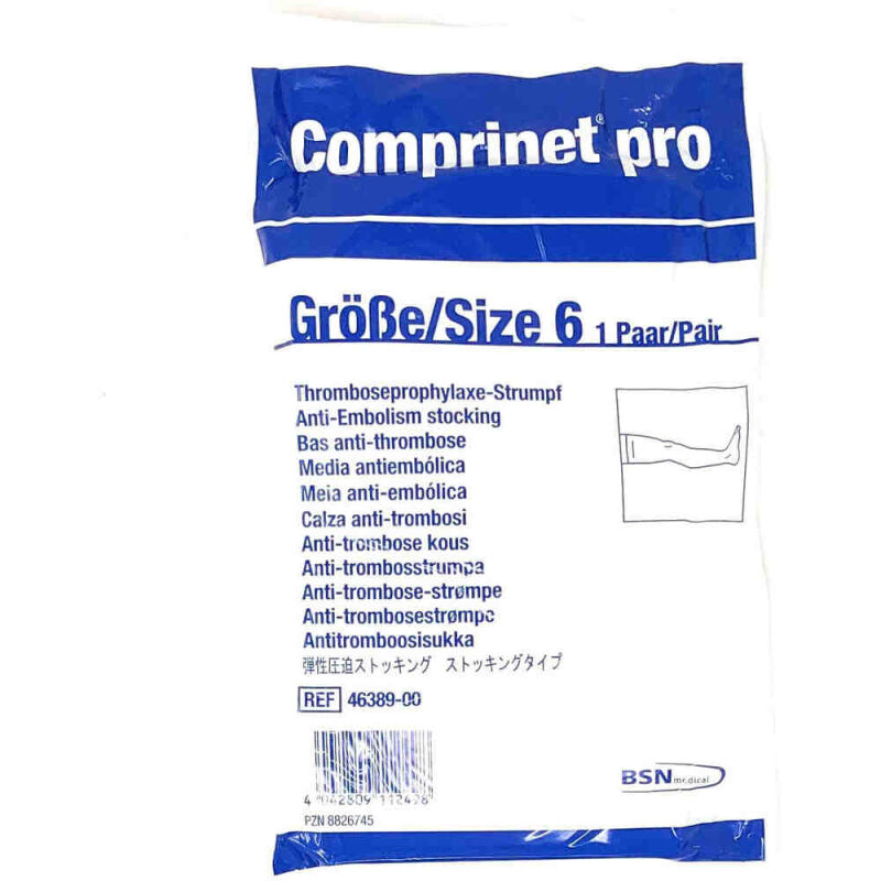 Comprinet Pro Thrombose Strumpf oberschenkellang Größe 8 (1 Paar) - A