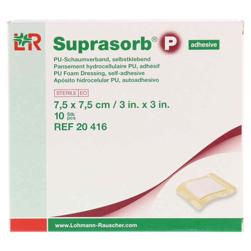 Suprasorb P Schaumverband selbstklebend 10 x 10 cm (8 Stk) - ARDMED